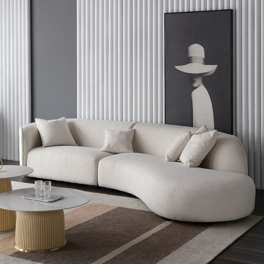 Sutton 4 Seater Bouclé L-Shape Sofa